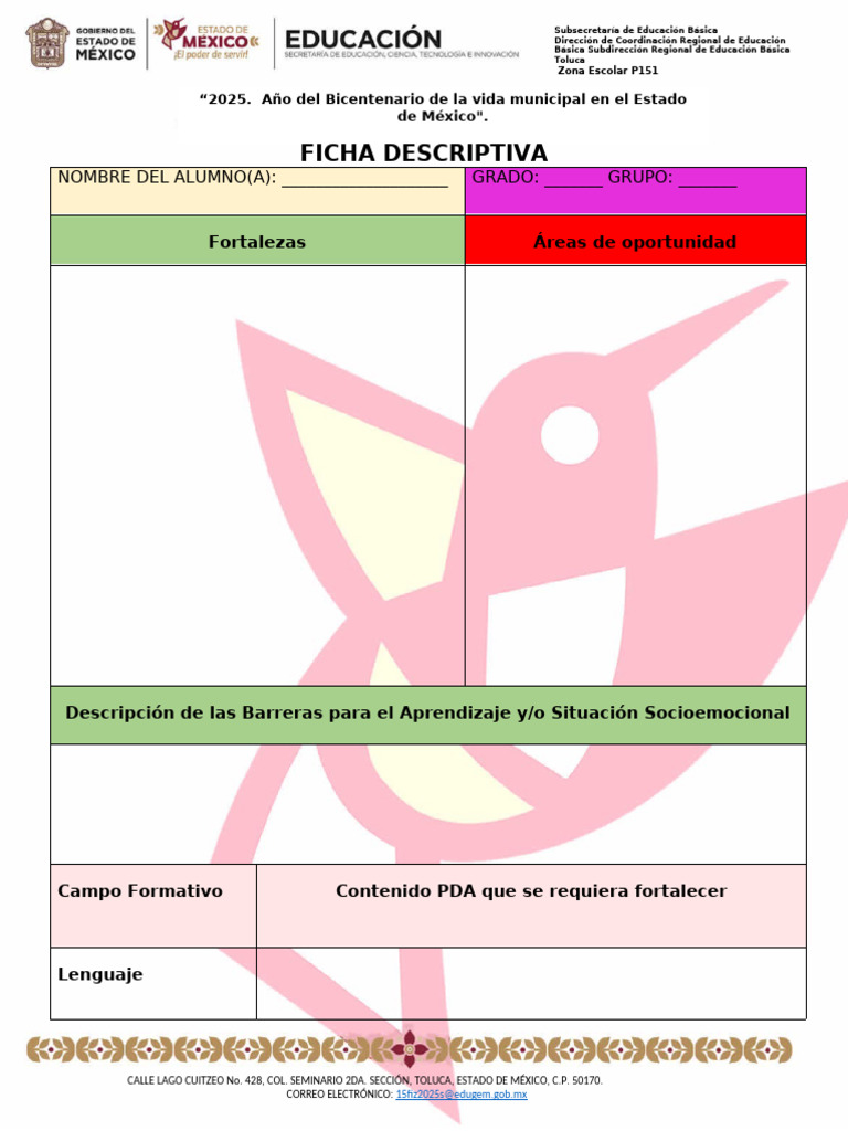 Ficha Descriptiva | PDF | Modificación de comportamiento | Aprendizaje