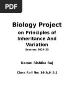 Principles of Inheritance and Variation NCERT | PDF | Genetics | Biology