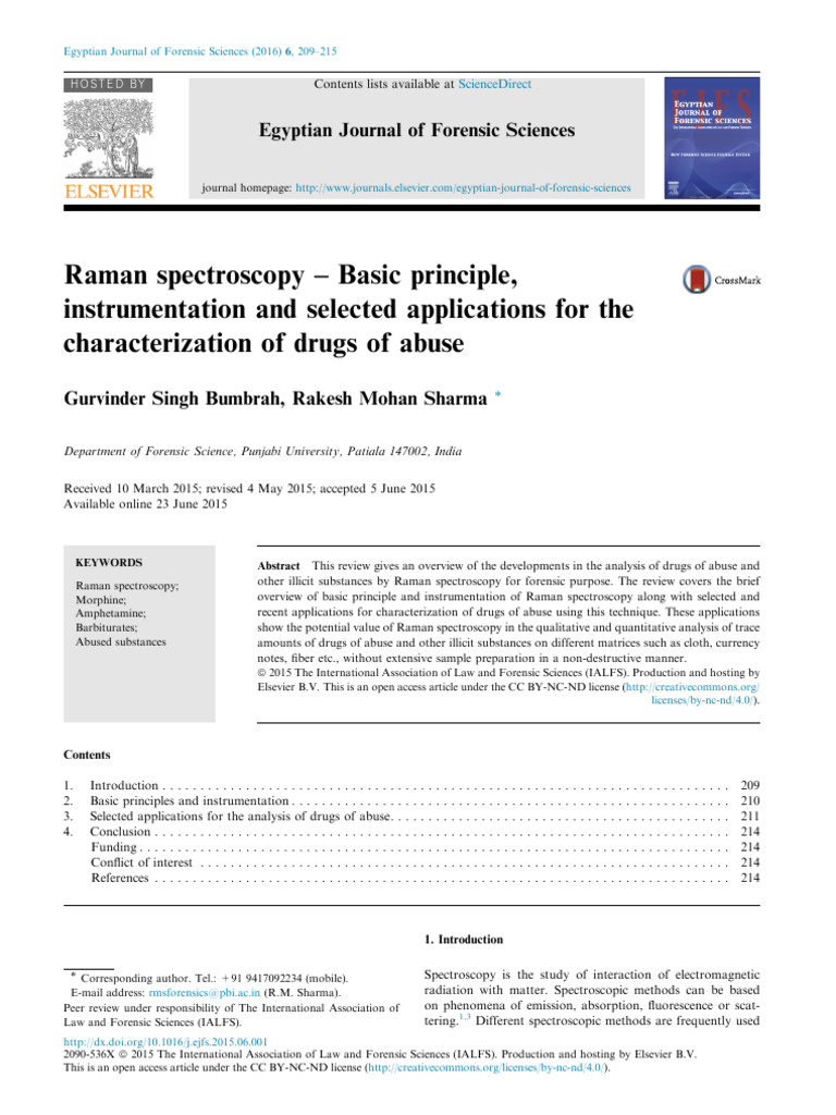 1 s2.0 S2090536X15000477 Main | PDF | Raman Spectroscopy | Spectroscopy