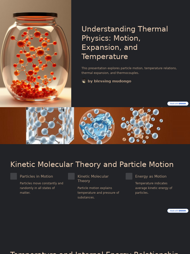 Understanding Thermal Physics Motion Expansion and Temperature | PDF ...