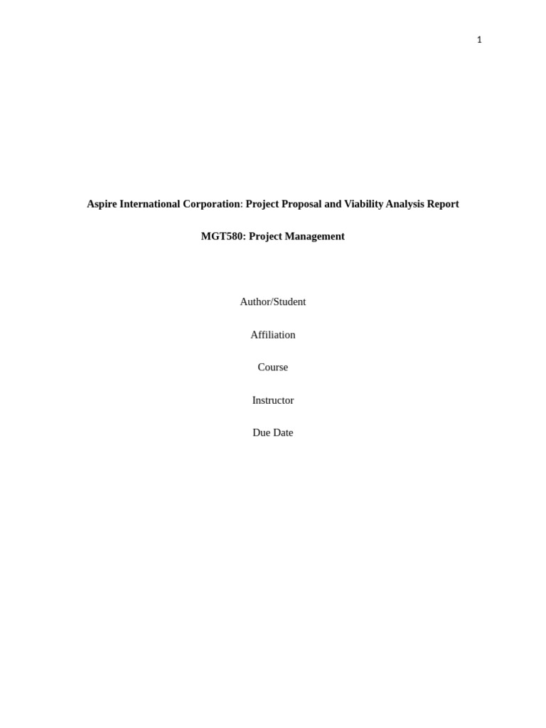 Project Proposal and Viability Analysis Report | PDF | Rail Transport ...