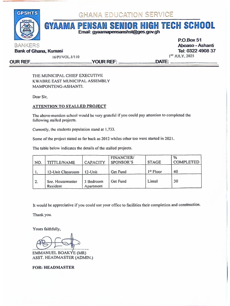 Attention To Stalled Project | PDF