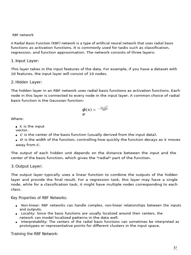 RBF Networks in Machine Learning | PDF | Interpolation | Spline ...