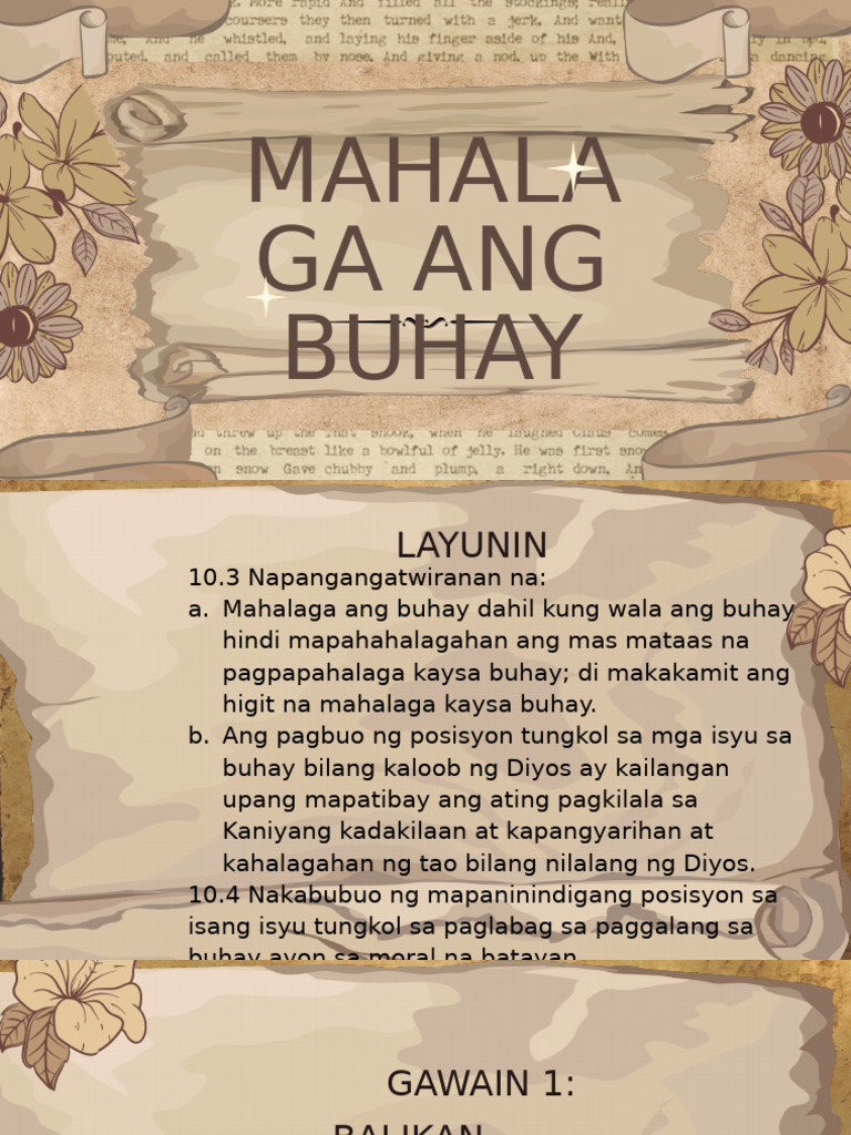 Mahalaga Ang Buhay | PDF