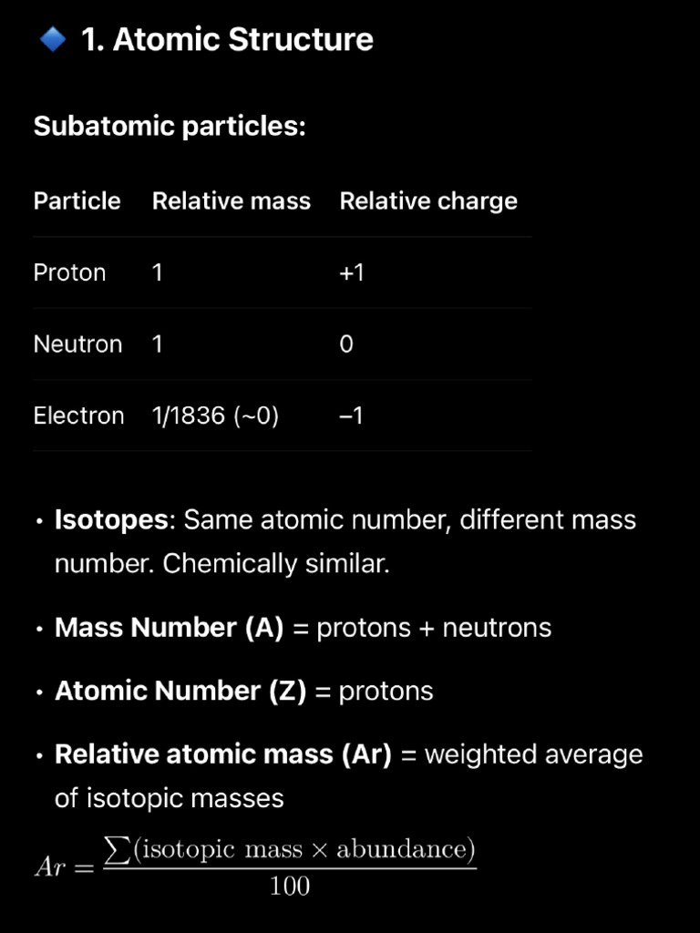 9701 Chemistry As Paper 1 Revision Notes | PDF