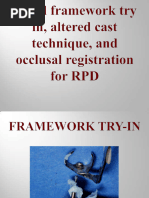 RPD Framework Try in | PDF | Dentures | Dentistry Branches