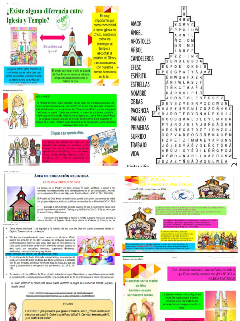 Ficha 2 Sobre Iglesia Pùeblo de Dios | PDF
