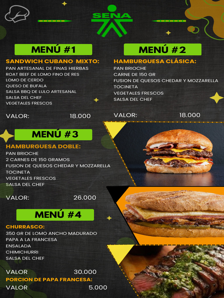 Diseño de Menu Julio Macualo | PDF