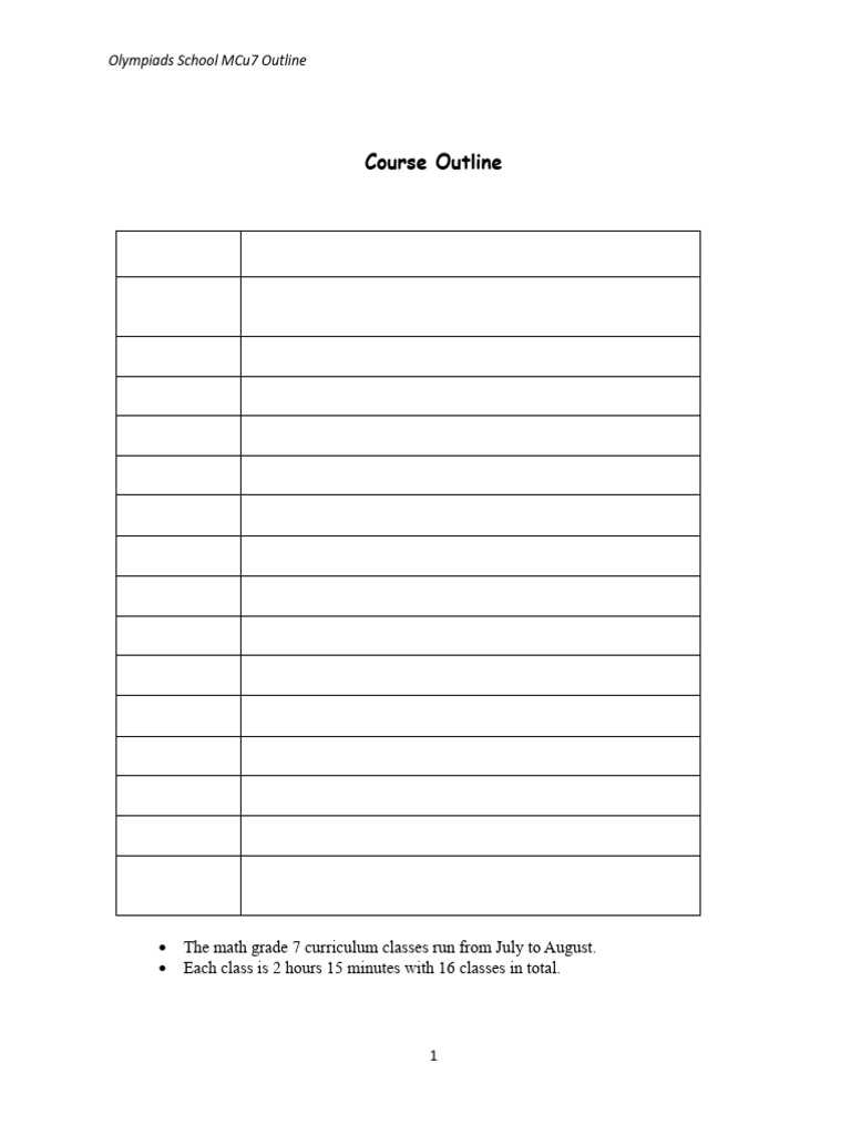 Grade 7 Math Curriculum Overview | PDF | Homework | Mathematics