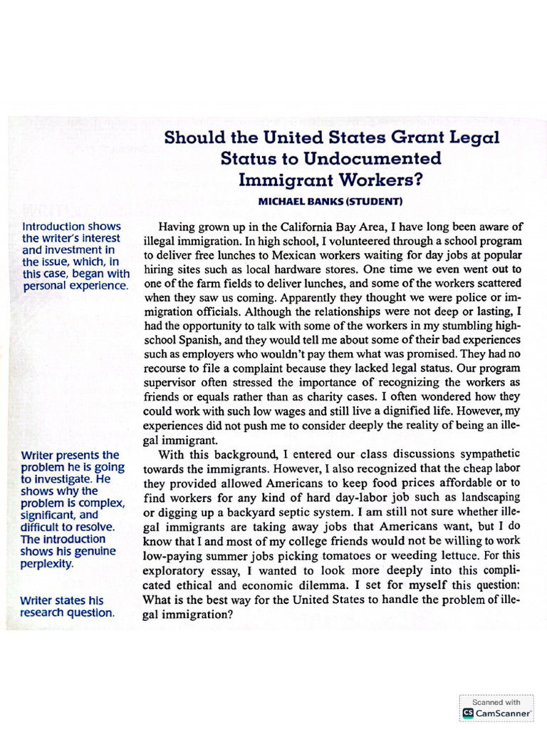 Sample Exploratory Essay With Notes | PDF