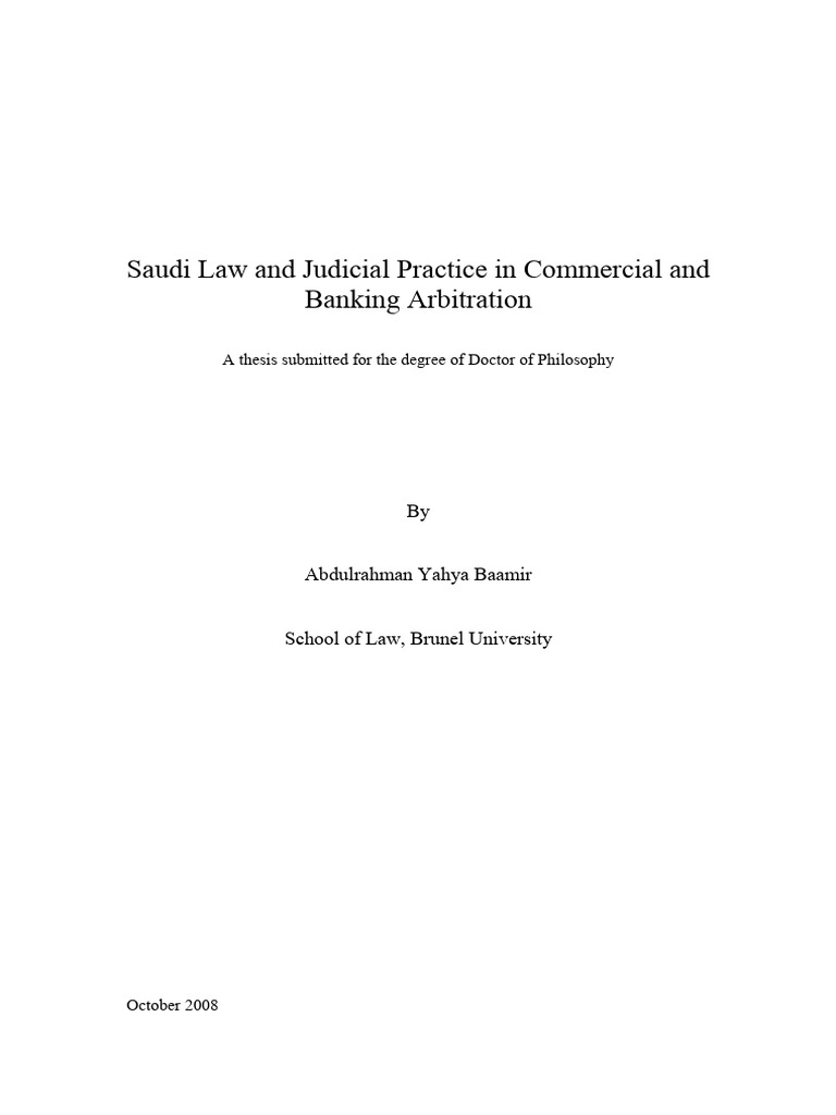 Saudi Law and Judicial Practice in Comme | PDF | Sharia | Arbitration