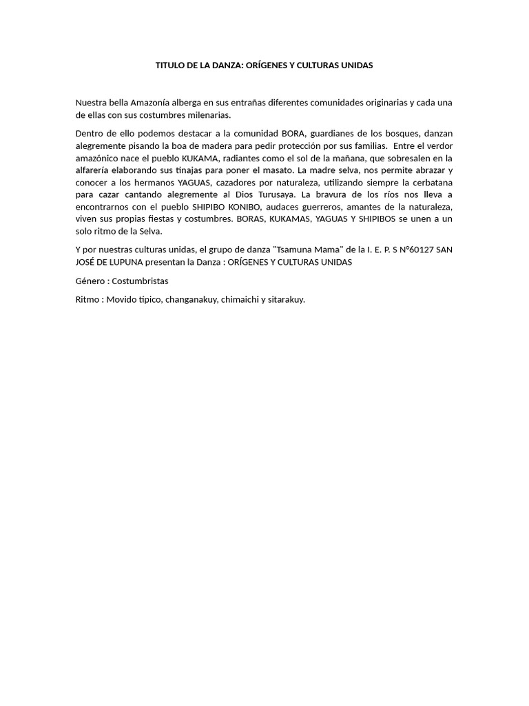 Titulo de La Danza | PDF