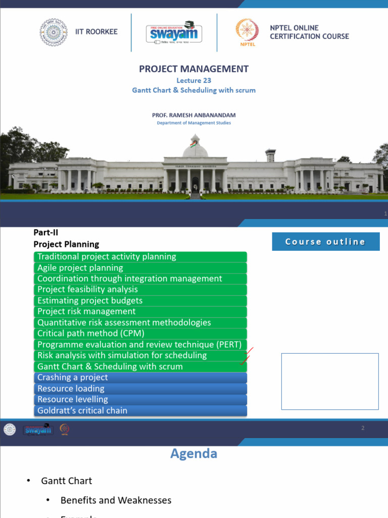 Lec 23 Gantt Chart & Scheduling With Scrum | PDF | Scrum (Software ...