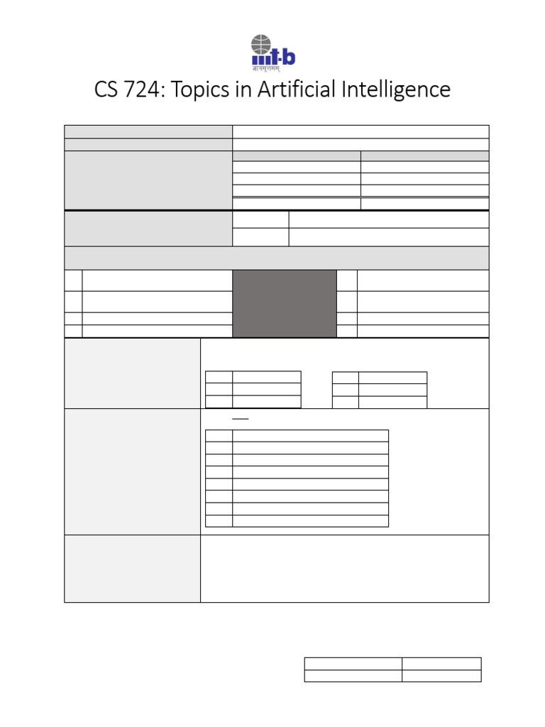 AI Research Seminar Course Overview | PDF | Learning | Artificial ...