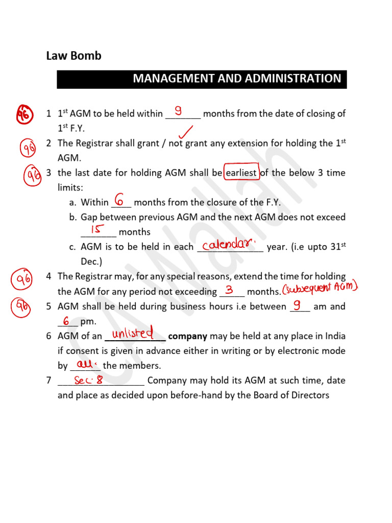 Law Bomb Annotated File Management and Administration Corporate and ...
