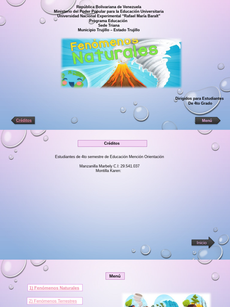 Actividad Digitalizada. Fenomenos Naturales 4to Grado | PDF