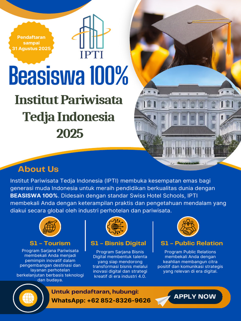 Beasiswa 100% di IPTI 2025 | PDF