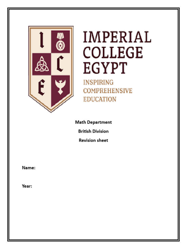 Revision Sheet | PDF