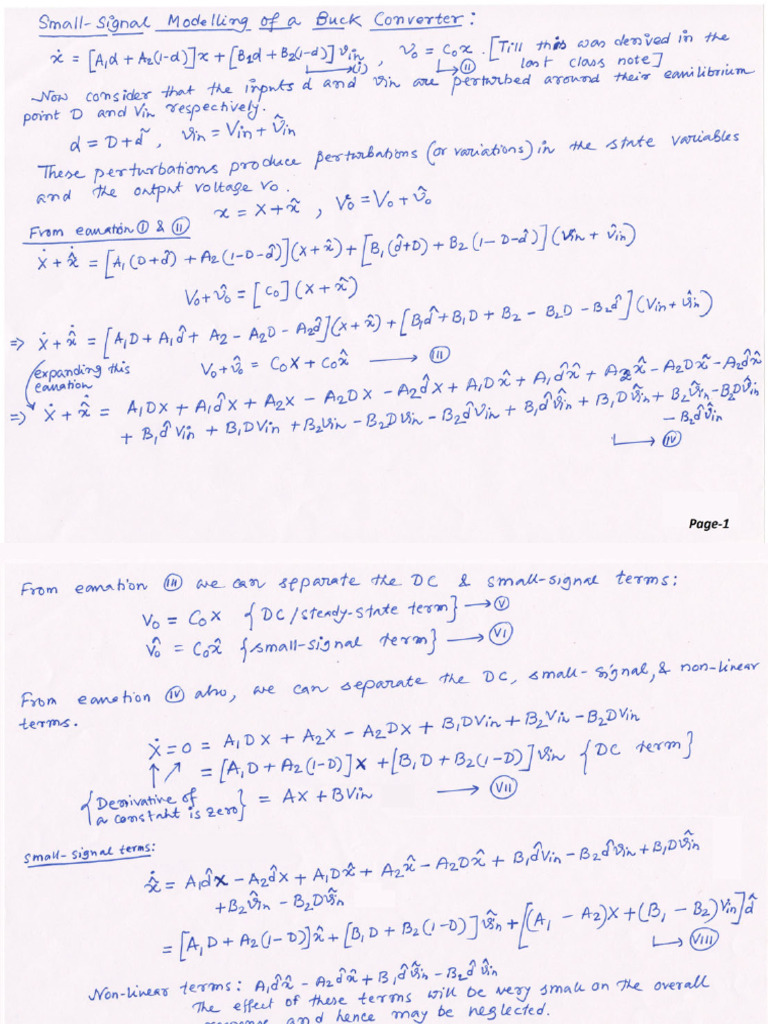 Small-Signal Modeling of A Buck Converter | PDF