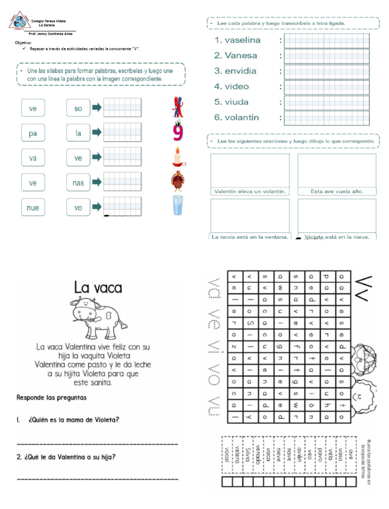 Repaso Consonante V | PDF