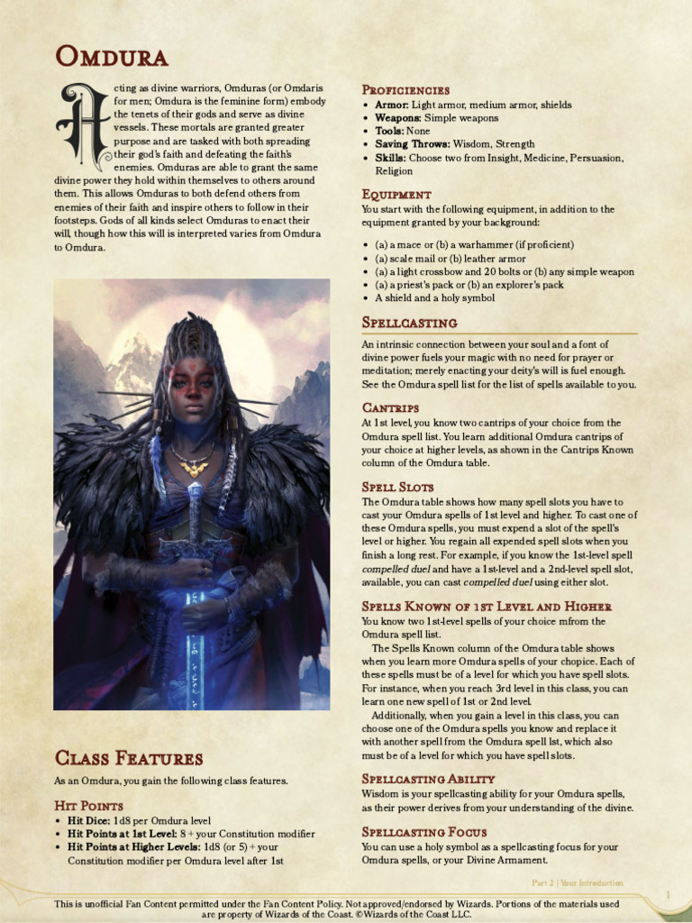 The Omdura (5e) - GM Binder | PDF | Faith