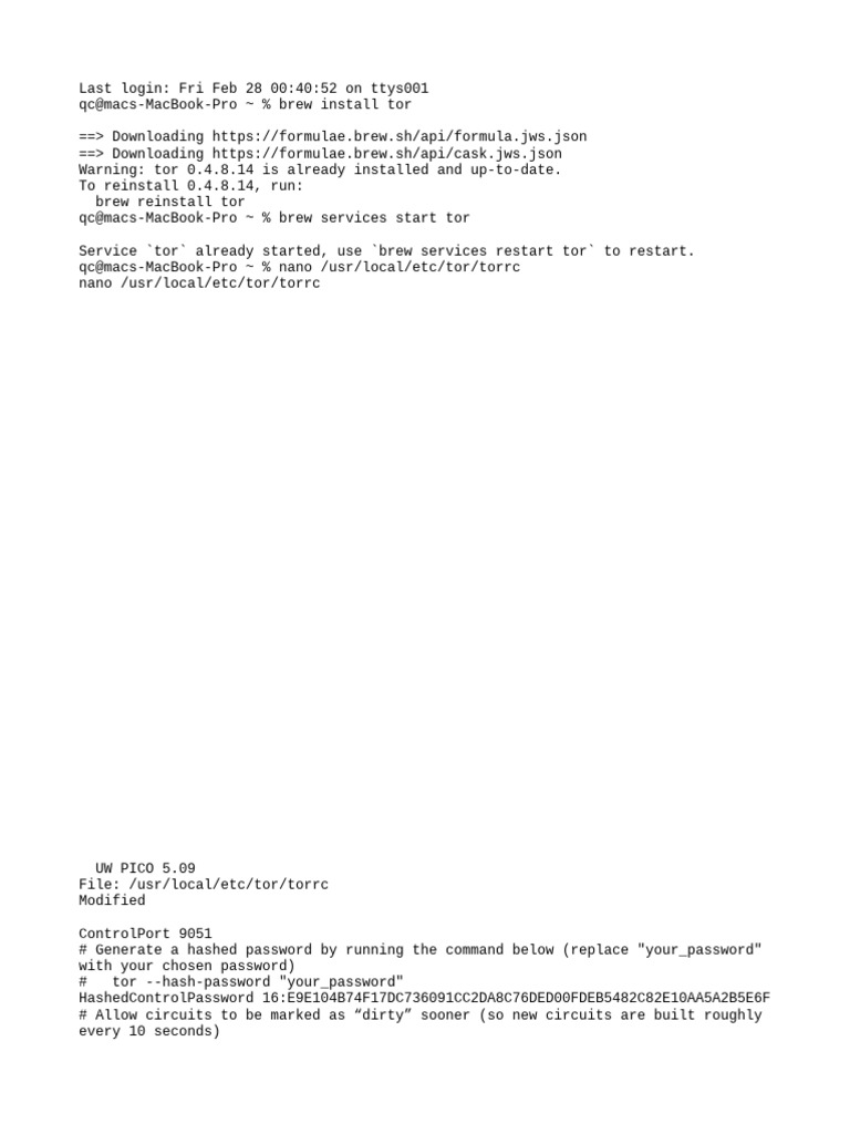Terminal Saved Output | PDF