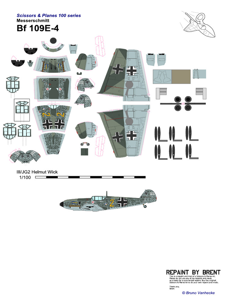 BTR-SNP Helmut Wick 2 Bf109E-4 Brent Repaint | PDF