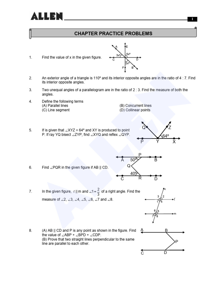 Lines & Angles | PDF | Triangle | Elementary Mathematics