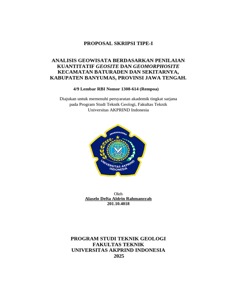 Peta Fisiografi Banyumas dan Geowisata | PDF