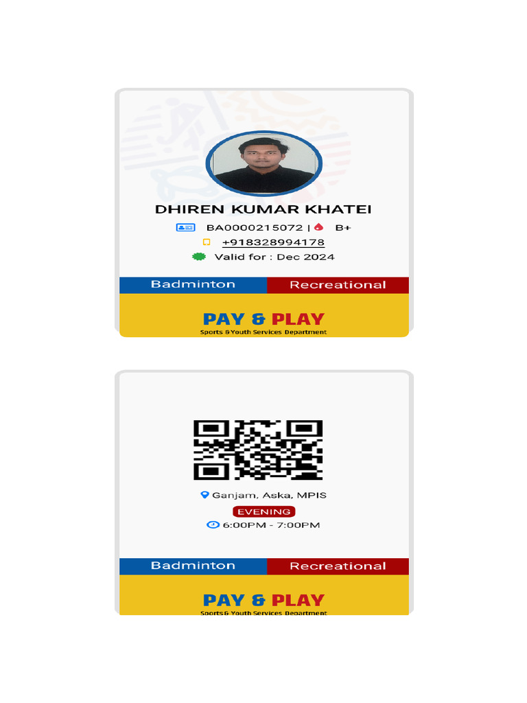 Id Card Ba 0000215072 | PDF