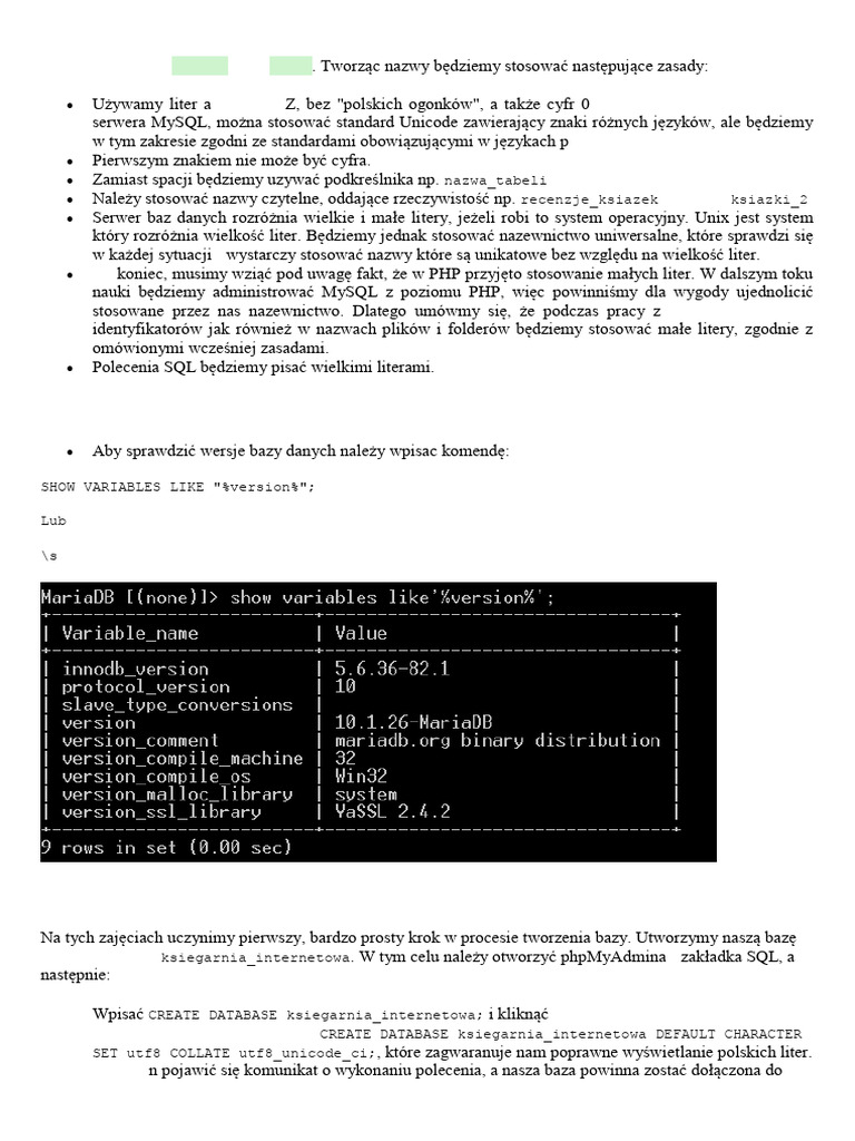 01tworzenie Bazy | PDF