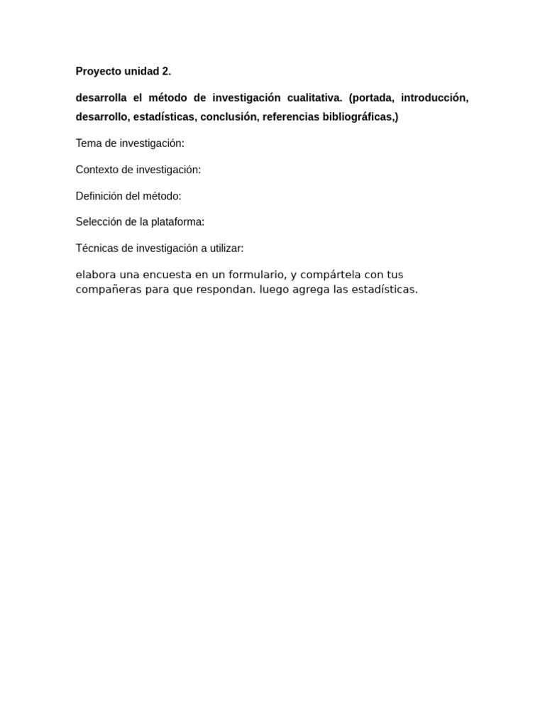 Proyecto Unidad 2 | PDF