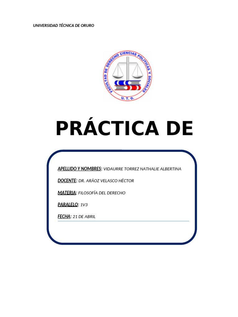 Caratula - Práctica de Filosofía | PDF