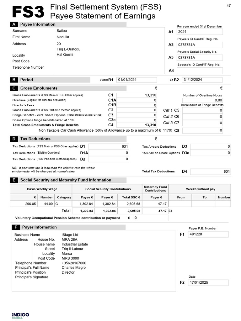 FS3 2024 | PDF | Payments | Taxation