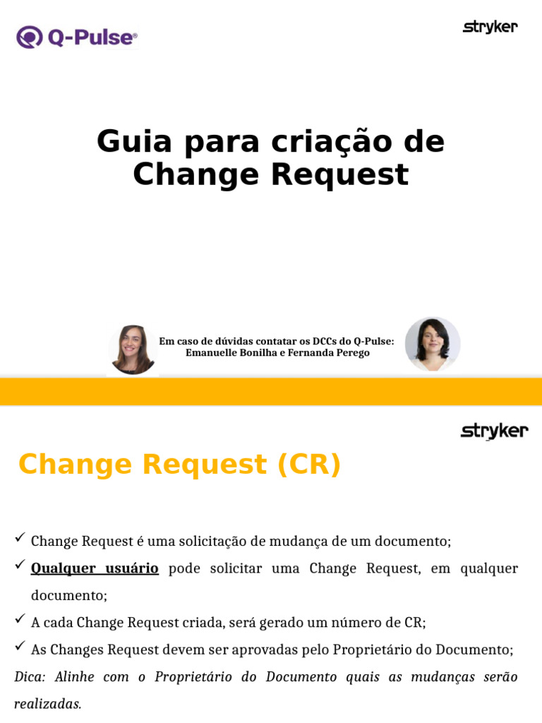 Guia Q-Pulse - Como Criar Uma Change Request | PDF | Informática