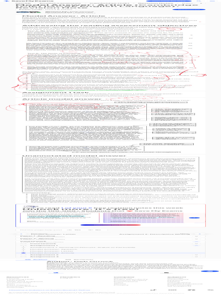 Model Answer Article Cambridge (CIE) IGCSE English Language Revision ...
