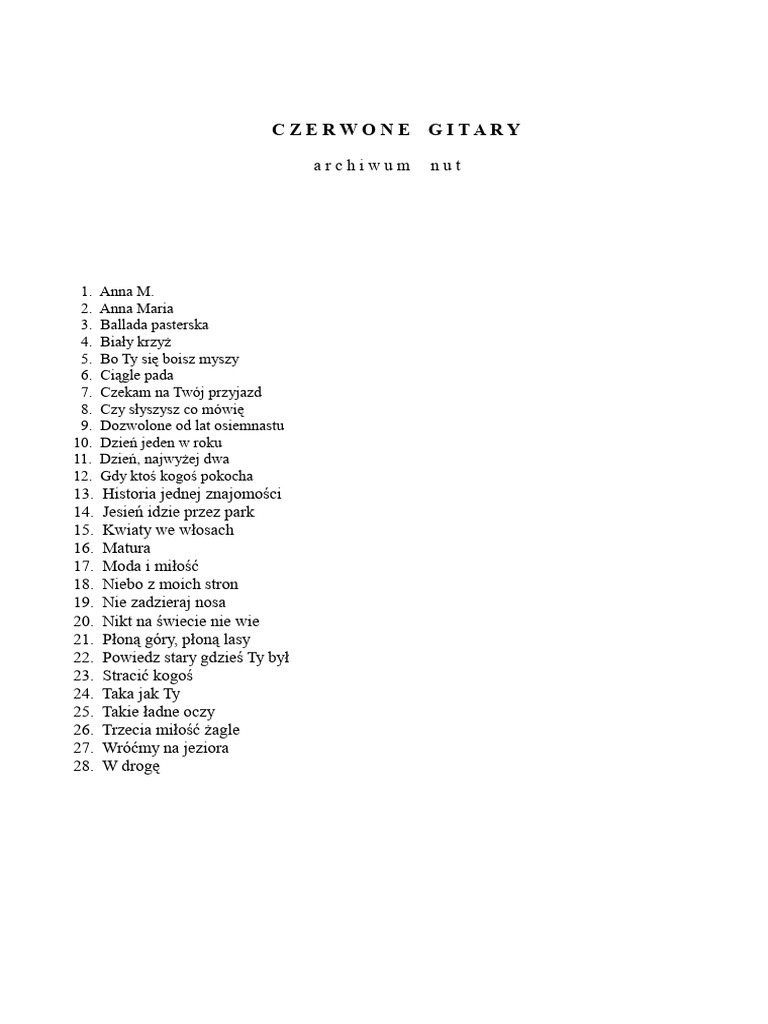 Czerwone Gitary | PDF