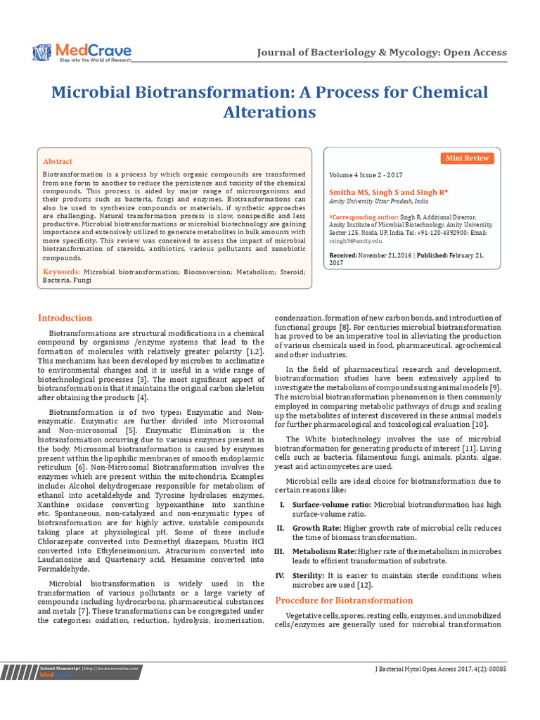 Microbial Biotransformation | PDF | Metabolism | Steroid