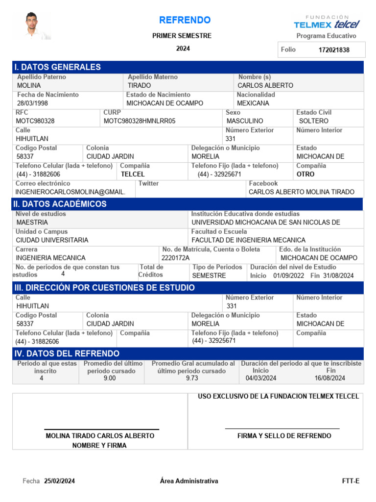 Formato de Refrendo Cuartp | PDF