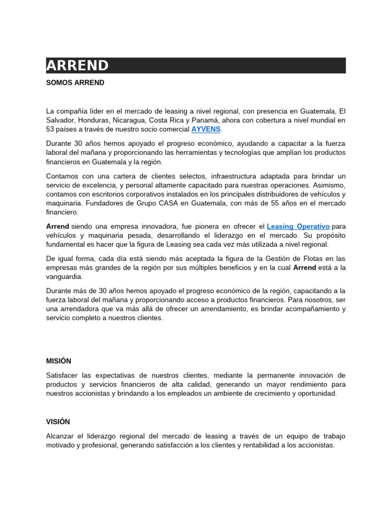 ARREND | PDF | Seguro | Guatemala