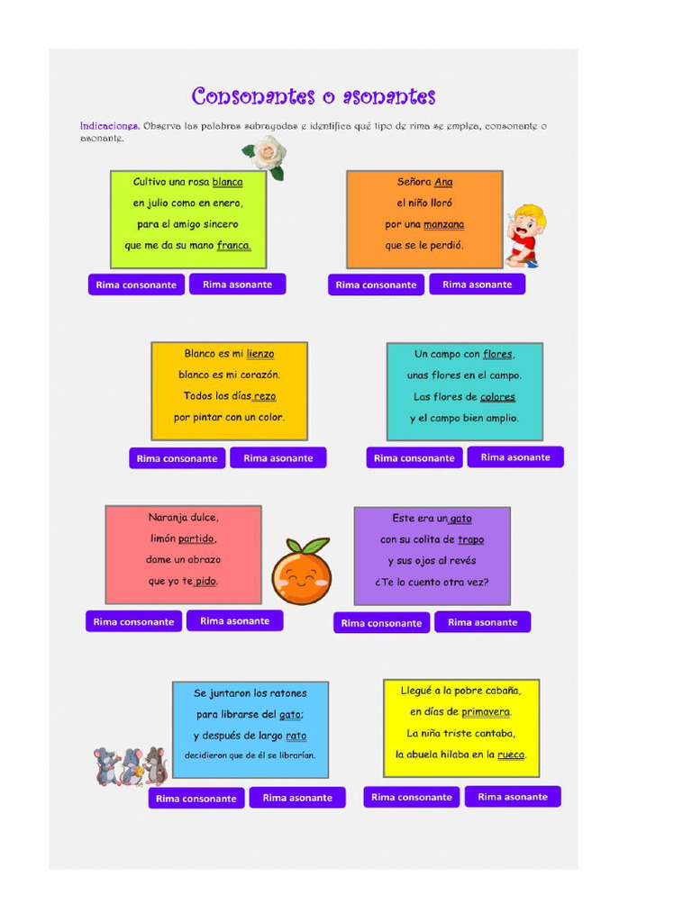 Rima Asonante y Consonante | PDF