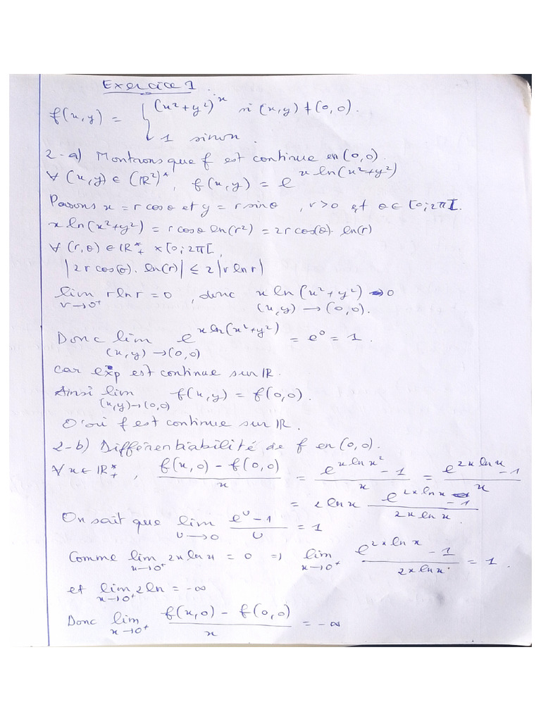 TD Calcul Diff | PDF