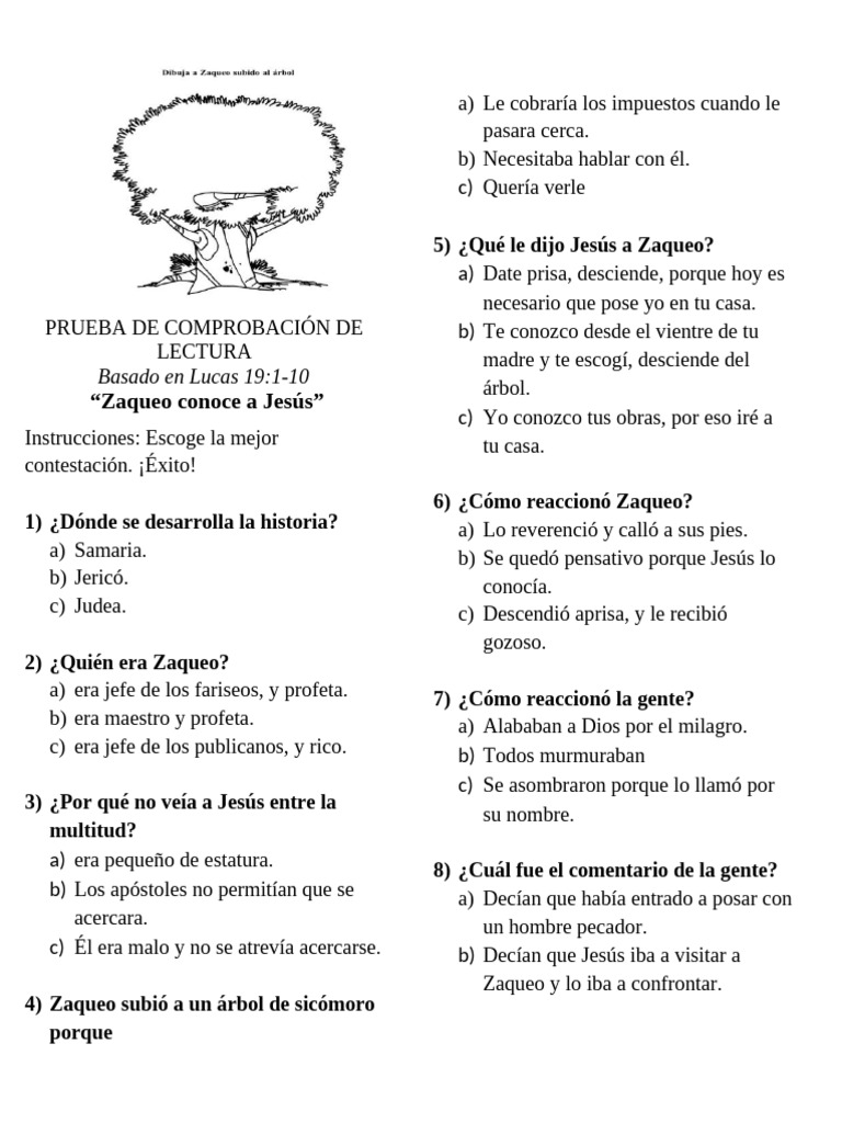 La Historia de Zaqueo | PDF | Satán | Creencia religiosa y doctrina
