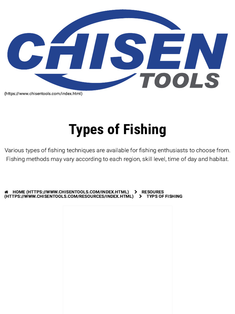 Types of Fishing Techniques Explained | PDF | Angling | Scuba Diving