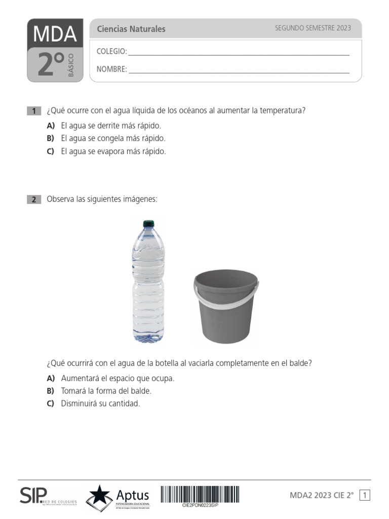 Mda2 2023 Cie 2 | PDF | Agua | Precipitación