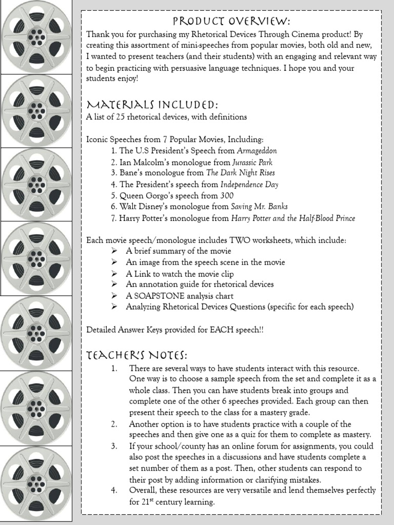 Rhetorical Devices Through Cinema | PDF