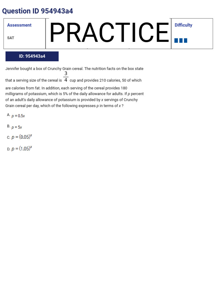 Percentage Practice Problems | PDF | Sat | Percentage