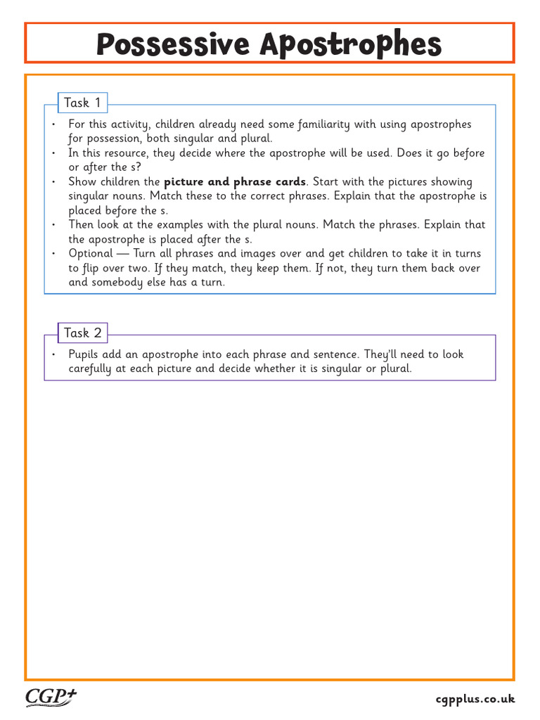 Understanding Plural Possessive Apostrophes | PDF | Plural | Phrase