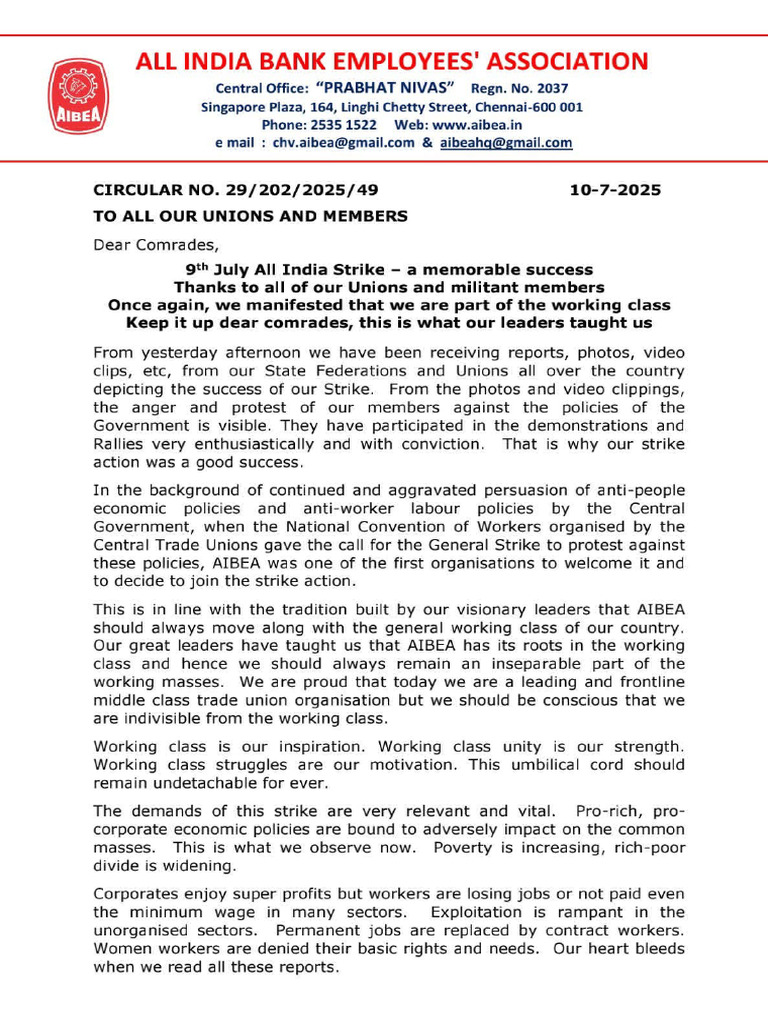 AIBEA Success | PDF