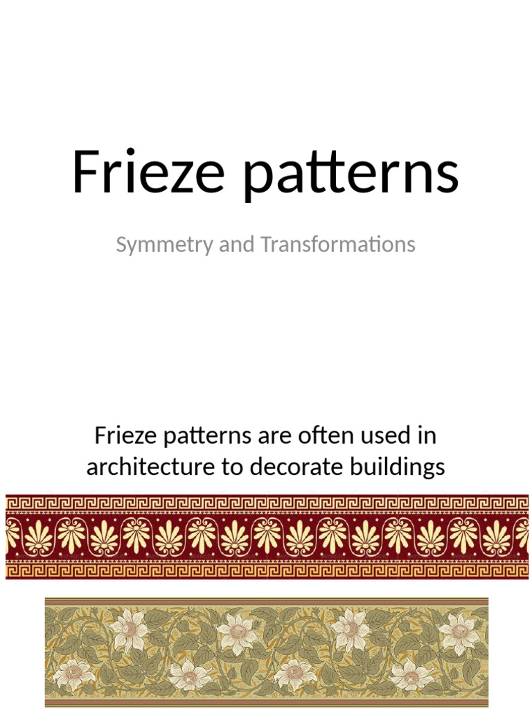 Understanding Frieze Patterns in Architecture | PDF